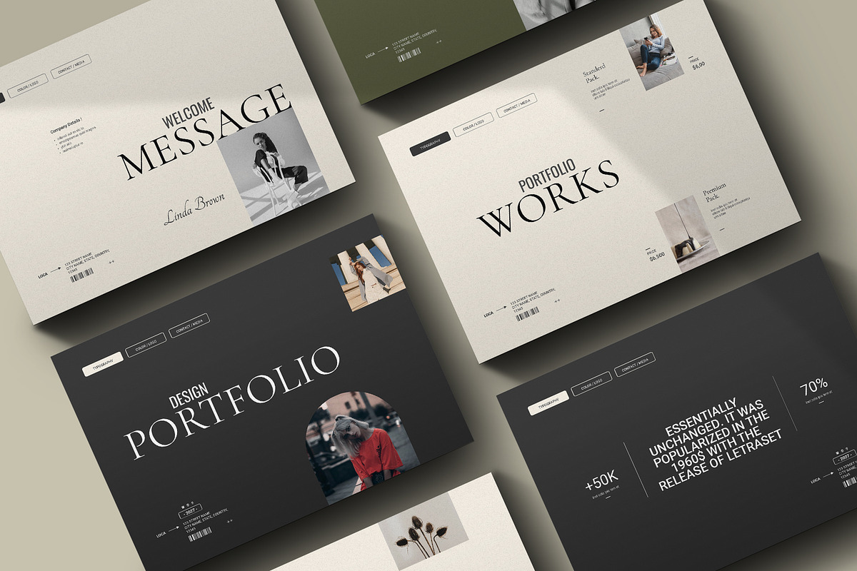 Design Portfolio Landscape Template, a Brochure Template by PrintIdea