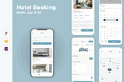 Hotel Booking Mobile App UI Kit, an UI Kit Template by uicube