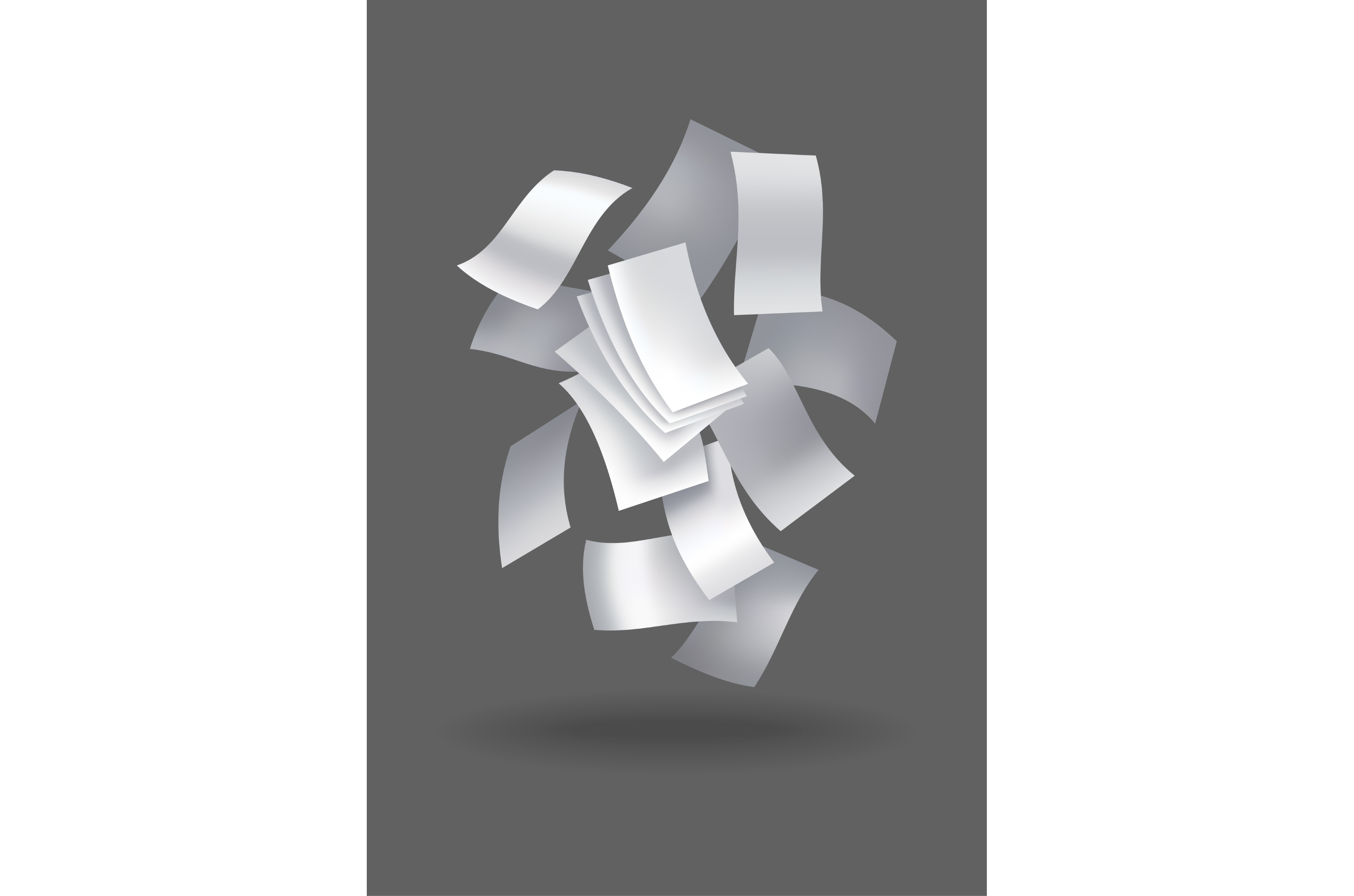 Realistic falling paper sheets, an Object Graphic by Things for designers