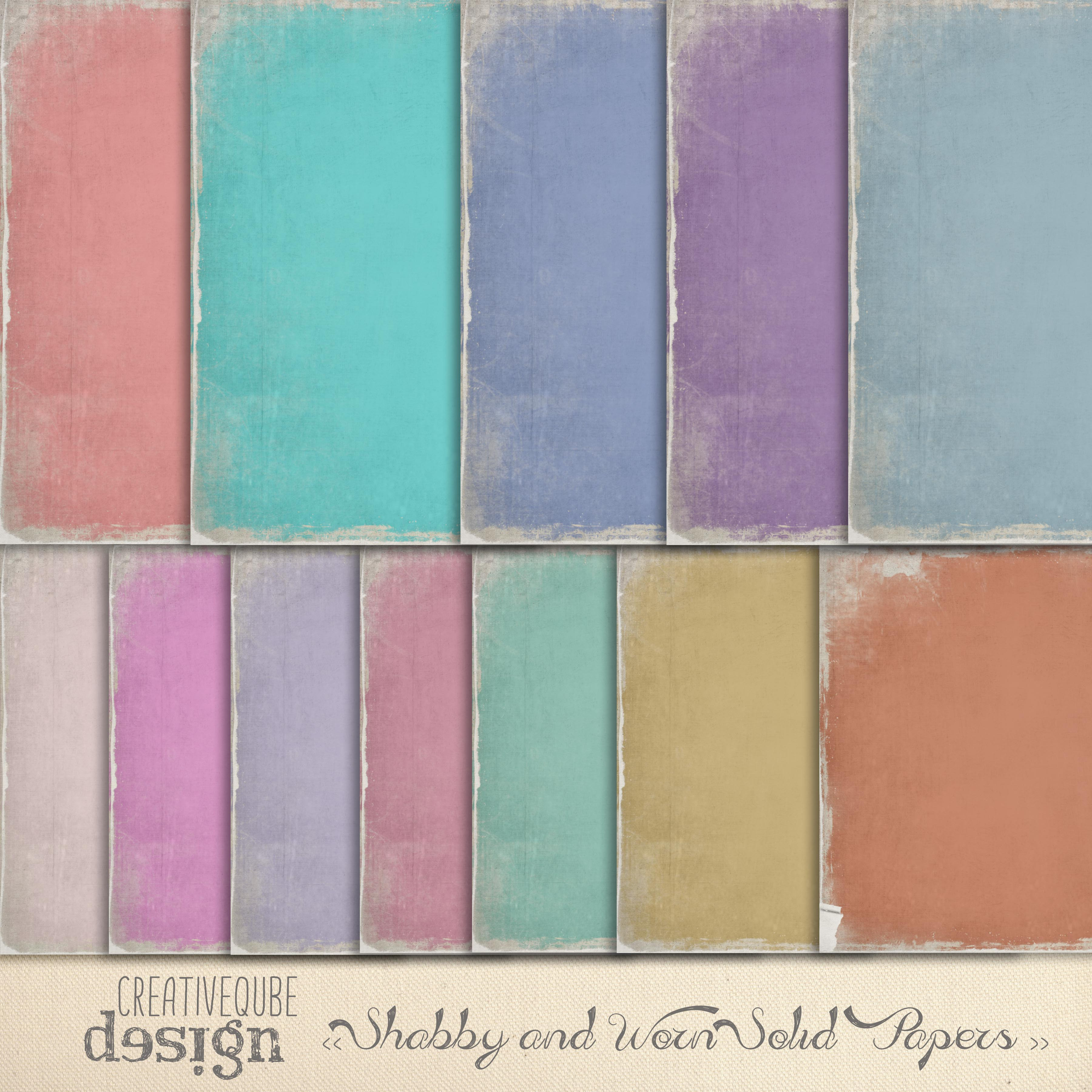 Shabby and worn, Digital Papers, a Texture Graphic by Creativeqube Design