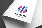 Pixel Code Logo, a Branding & Logo Template by Design_Planet | Creative ...