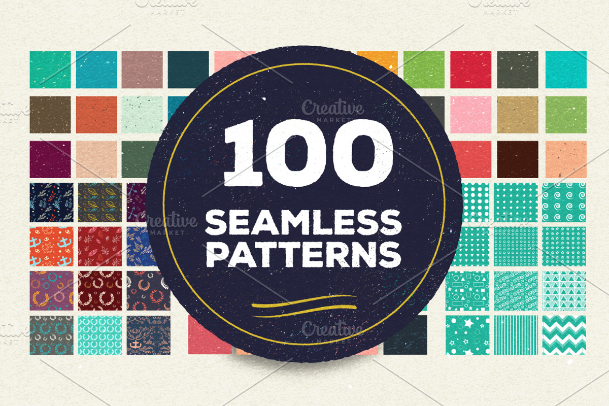 100 Vector Patterns Bundle, a Pattern Graphic by Layerform Design Co ...