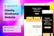Charity Wireframe Website | Creative Market