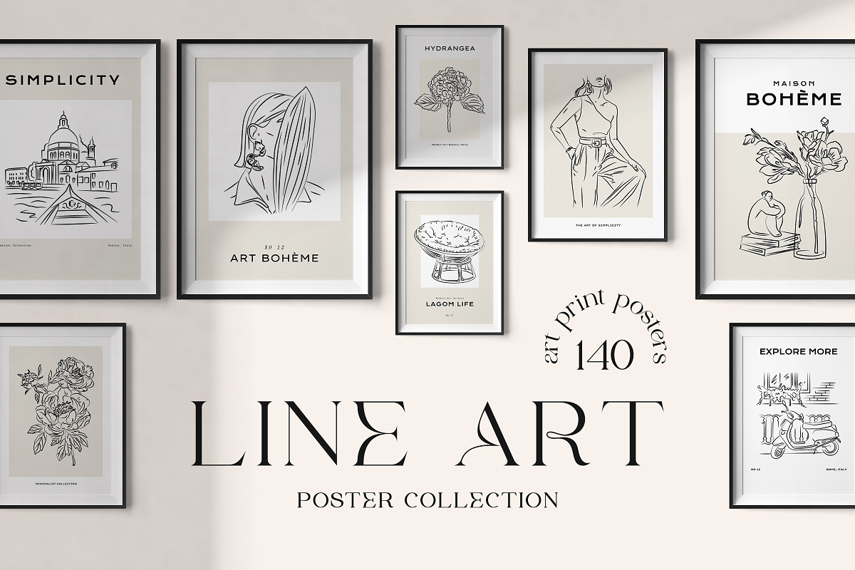 Line Art Prints Posters