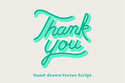 Thank You Vector Script + Card