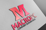 Macro Pc / M Letter Logo, a Branding & Logo Template by Josuf Media