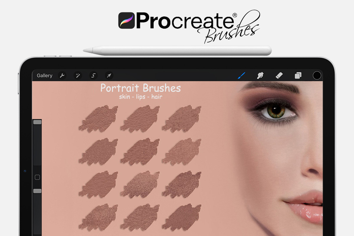 Portrait Brushes for Procreate, a Brush Add-On by FaeryDesign