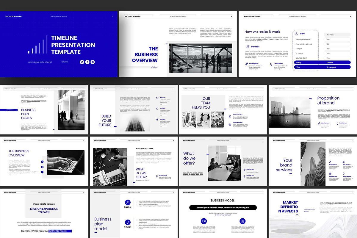Blue PowerPoint Template, a Presentation Template by Artemis-products