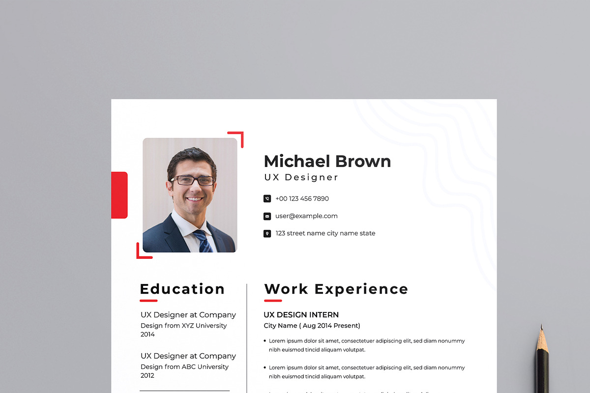 Red Resume Template