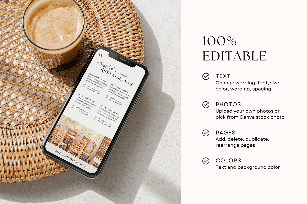 Digital Travel Itinerary Template, a Magazine Template by ShopRShop