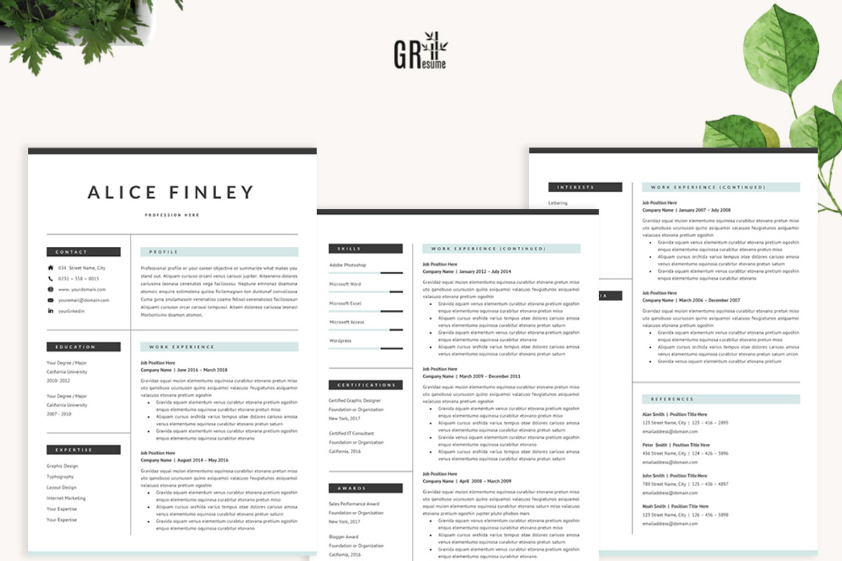 Professional Resume Template - 41, a Resume Template by GResume ...