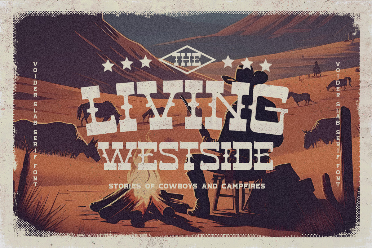 Voiger Western Slab Serif, a Slab Serif Font by Letterhend Studio