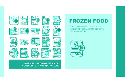 Frozen Food Storage Packaging Icons, an Industrial Photo by pikepicture