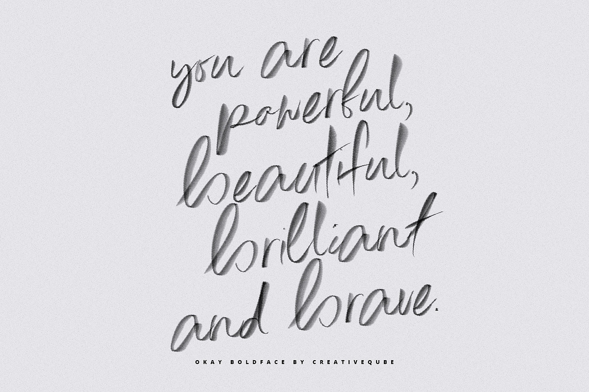 Okay Boldface SVG marker font, a Handwritten Font by Creativeqube Design