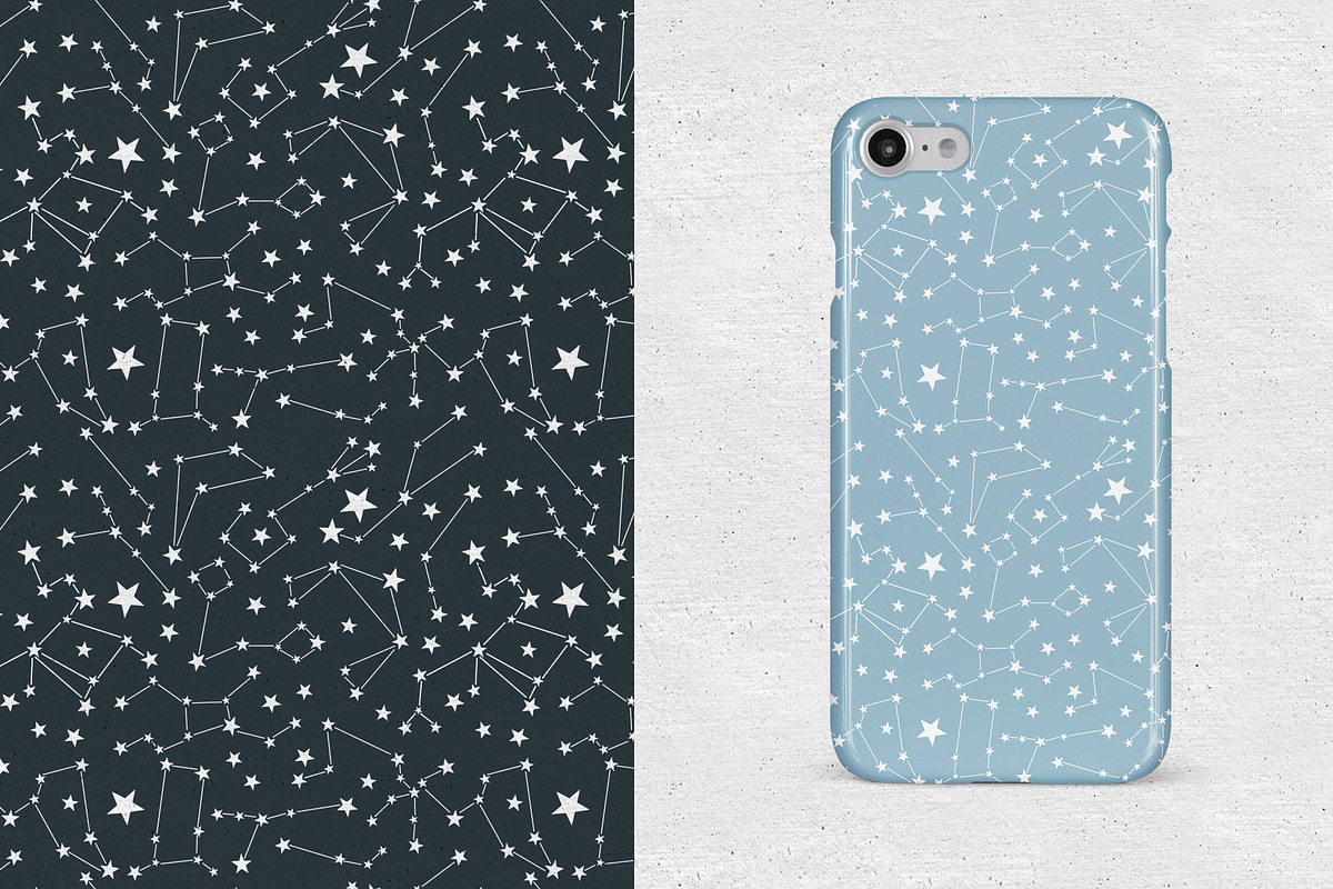 Night Sky Patterns, a Pattern Graphic by Anatartan Design