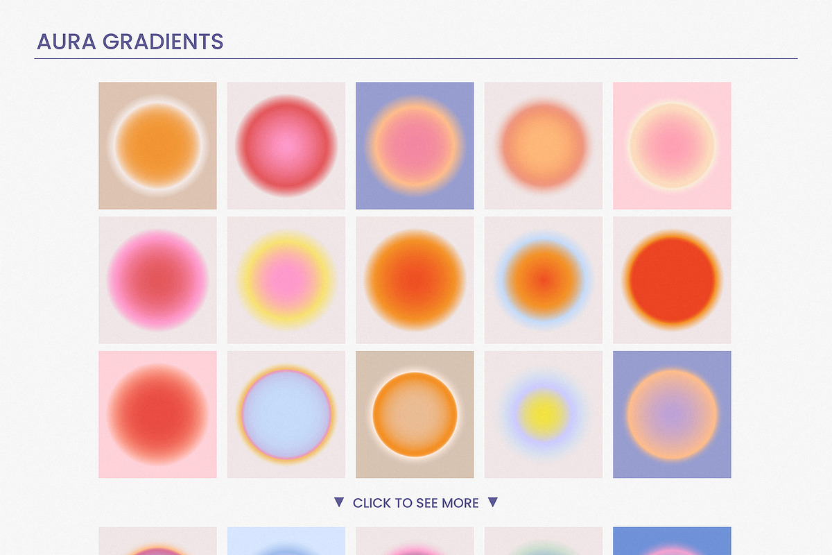 3 in 1 Round Aura Gradient Bundle, an Object Graphic by May Motif