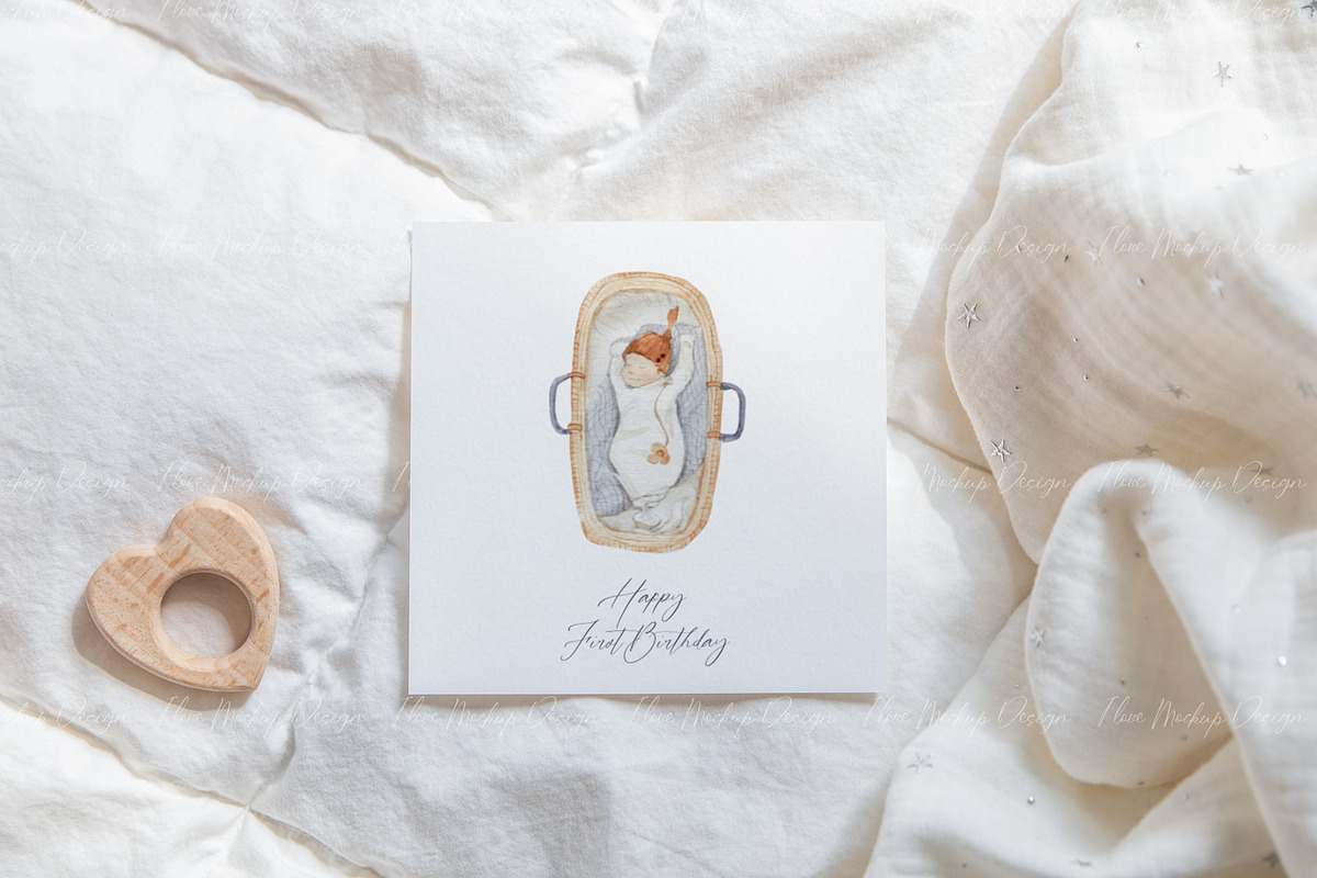 5x5 Card Mockup,Greeting Card Mockup, a Product Mockup by ILoveMockupDesign