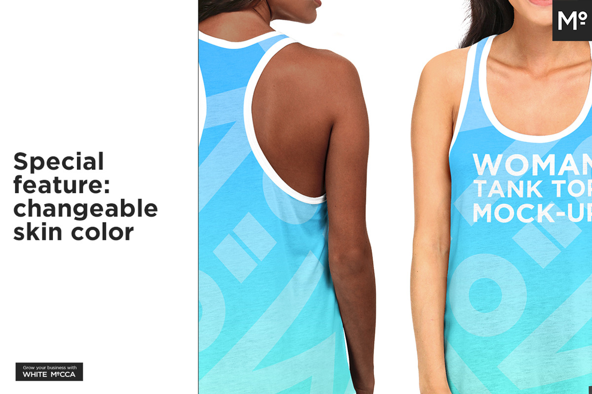 Women Racerback Tank Mock-up, a Shirt Mockup by Mocca Mockups Store