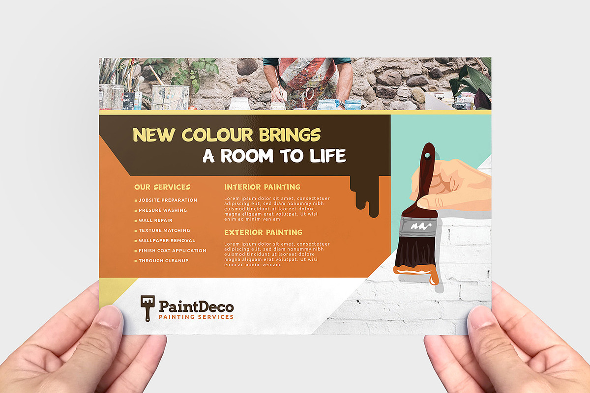 Painter & Decorator Flyer Template, a Flyer Template by BrandPacks