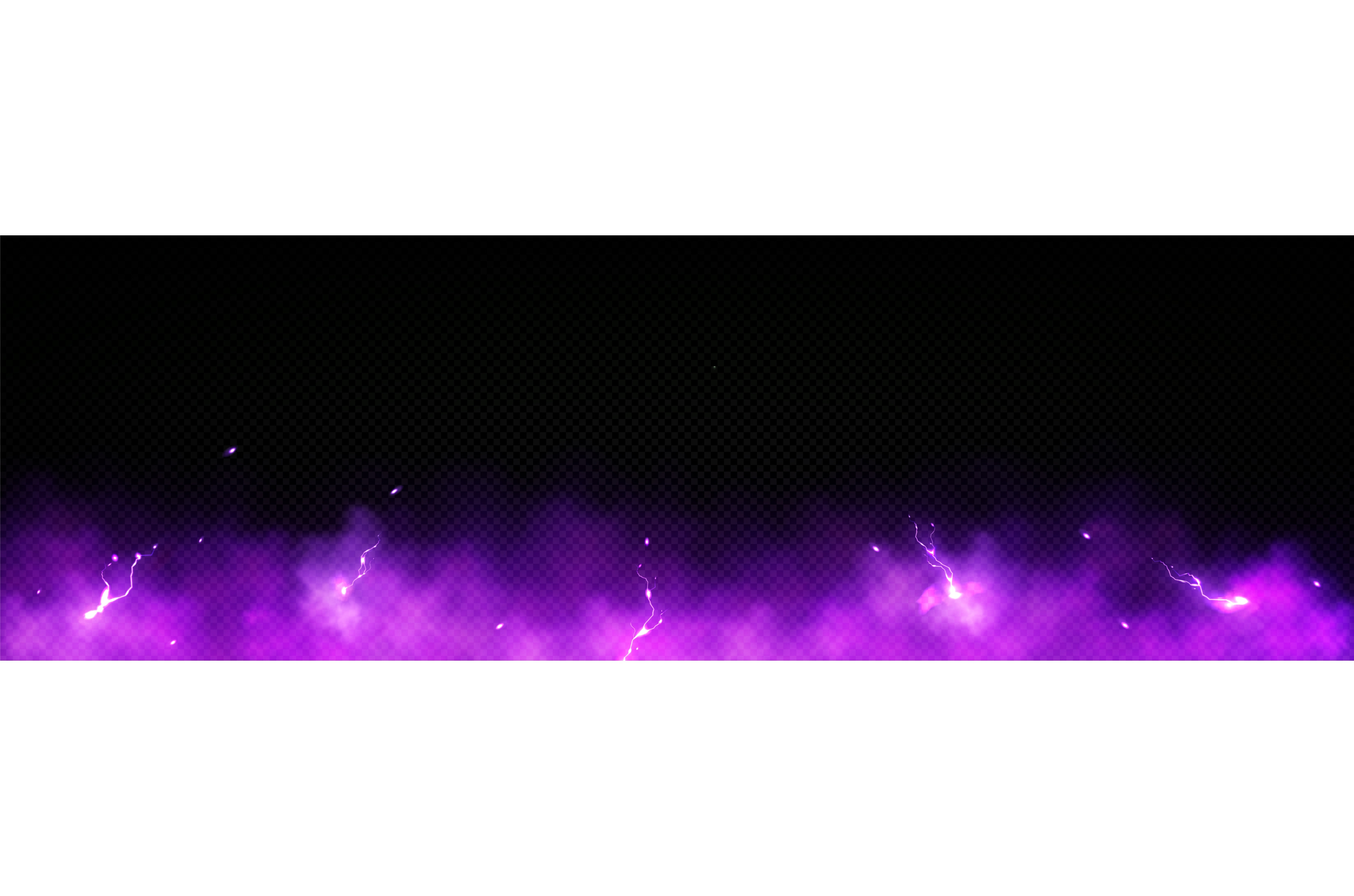 Realistic thunder light and purple, an Illustration by art PVP - market