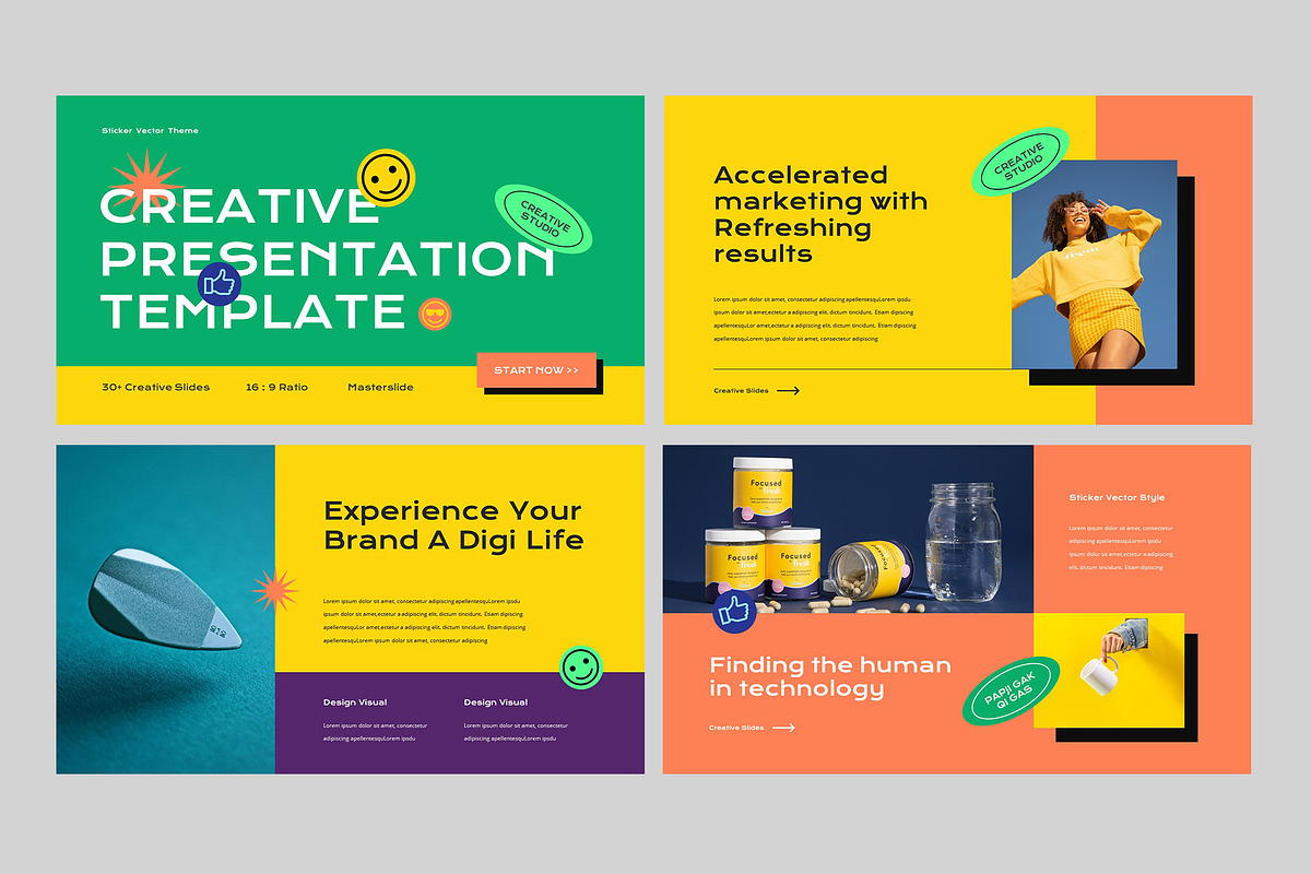 STICKER - Powerpoint Template, a Presentation Template by rgbryand