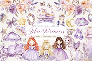 Lilac Princess Clipart Bundle, a Decorative Illustration by ClipArtCharm