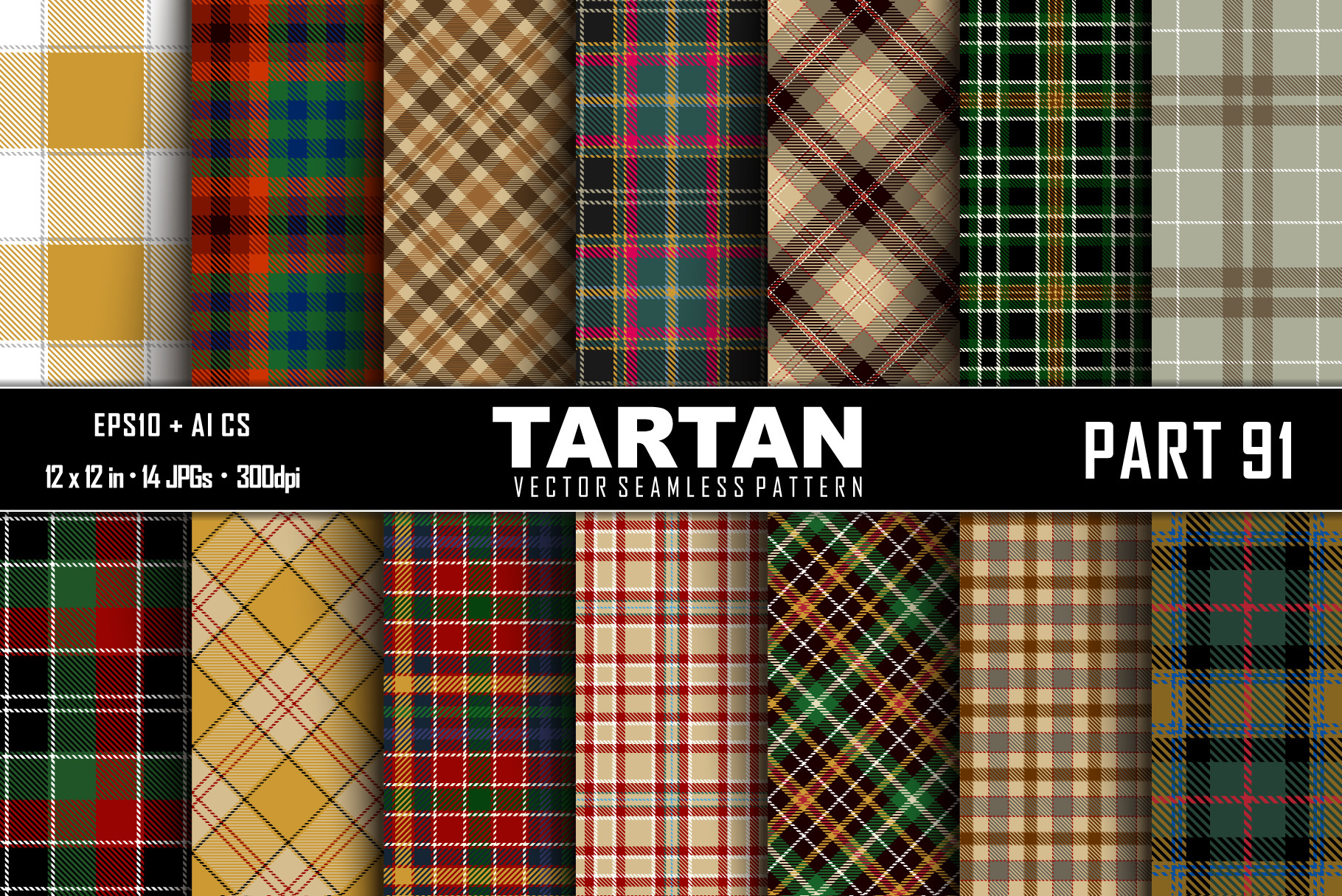 Seamless Tartan Pattern. Part–91, a Pattern Graphic by Vectorchoice