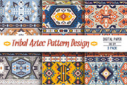 Collection Bright Aztec Patterns, a Pattern Graphic by tomuato