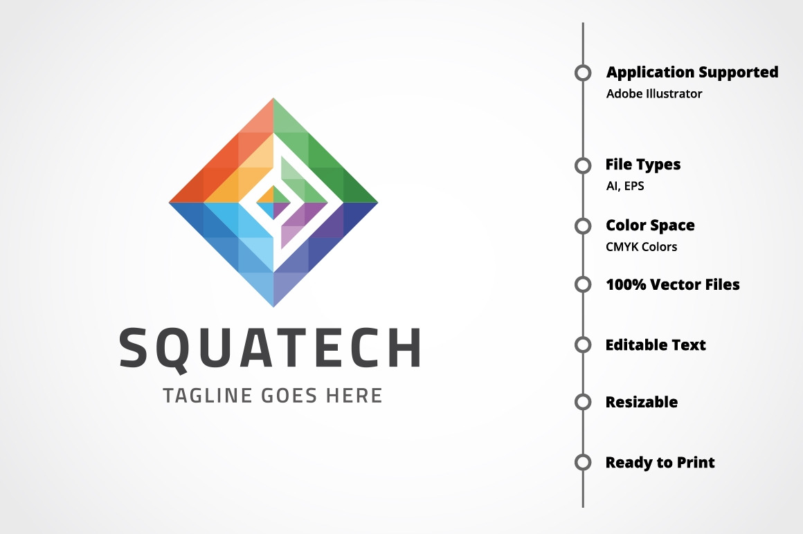 Square Technology Logo, a Branding & Logo Template by Design_Planet