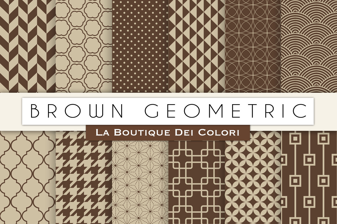 Brown Geometric Digital Papers | Graphic Patterns ~ Creative Market