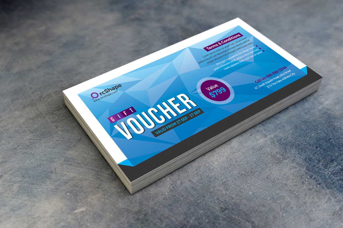 Gift Voucher Bundle, a Card Template by Orcshape Studio