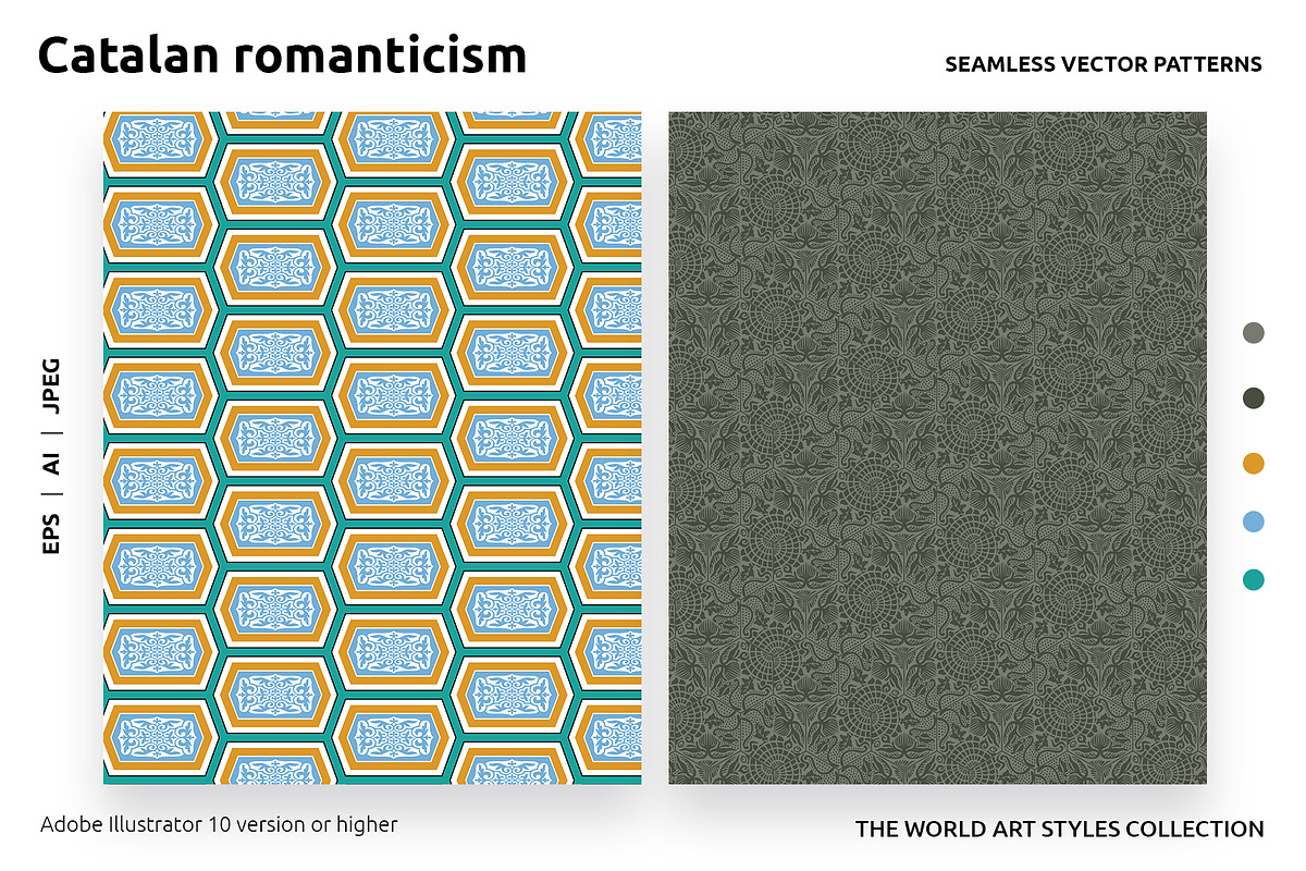 Romanticism Vector Patterns