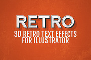 3D Retro Text Effects - Illustrator, a Layer Style Add-On by Medialoot