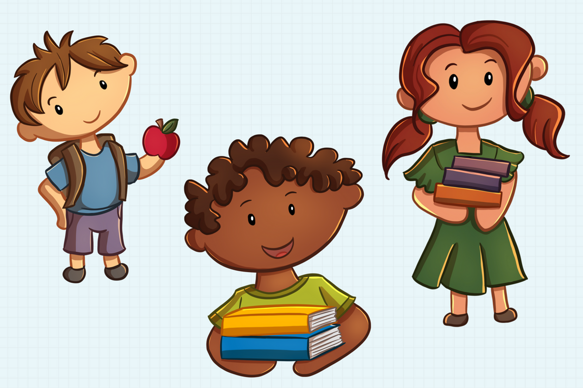 Cute School Kids Clip Art, an Education Illustration by Keepin' It Kawaii