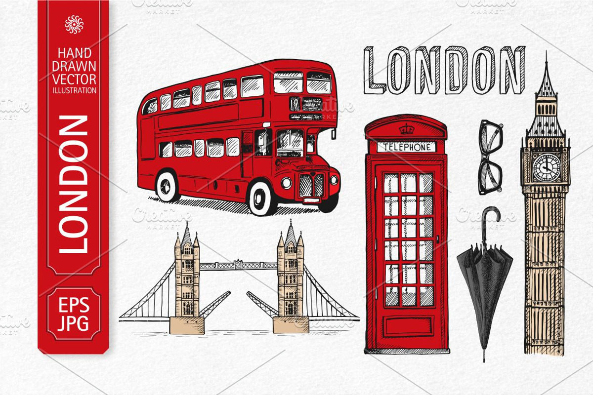 Hand drawn London illustration, an Illustration by natadanko