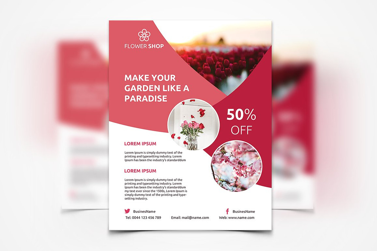 6 Flowers Flyers, a Flyer Template by Creatricks