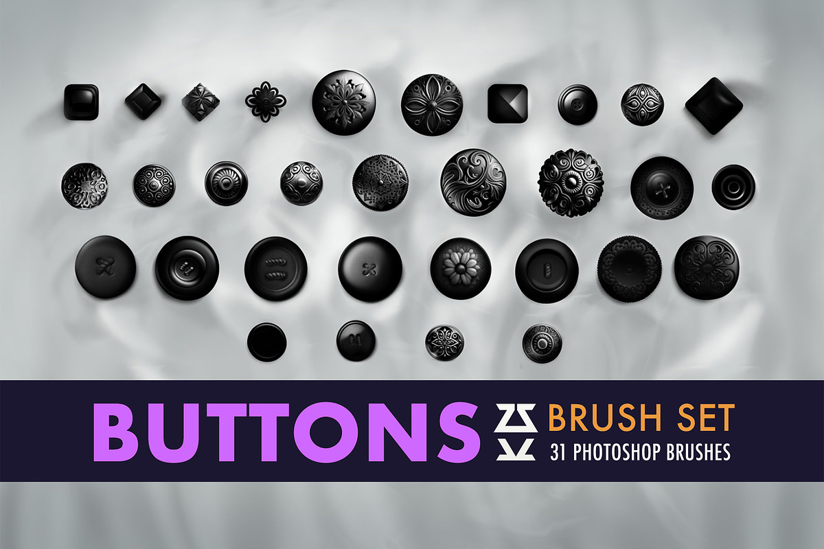 Buttons Brush Set, a Brush Add-On by Zsolt Kosa Art