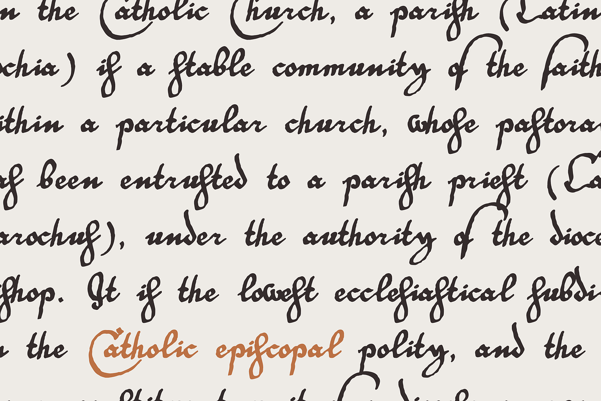 Parochus medieval script font family, a Blackletter Font by kaer_shop ...
