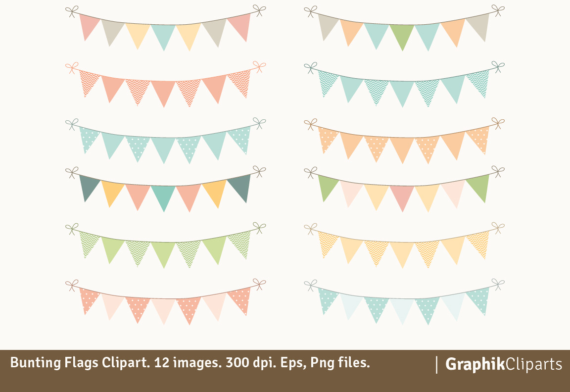Bunting Flags Clipart, an Illustration by Chus Moreno Studio