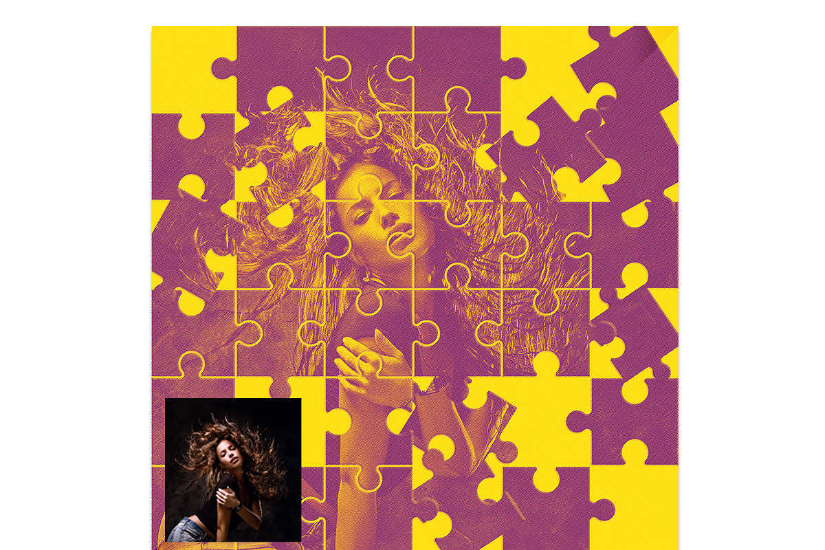 Puzzle Effect Photoshop Action, an Action Add-On by Studio Retouch