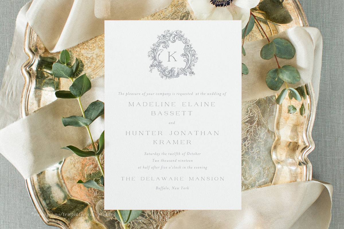 Floral Baroque Crests, an Illustration by Loren Schmidt Studio