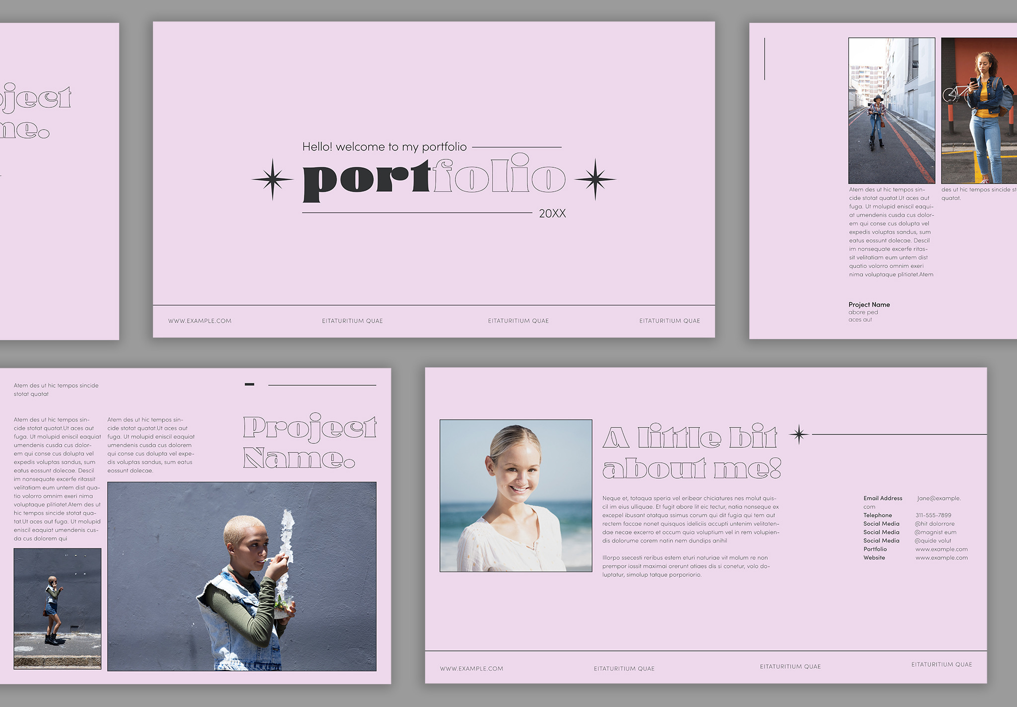Pink Portoflio Layout Design, a Templates & Theme by wavebreak