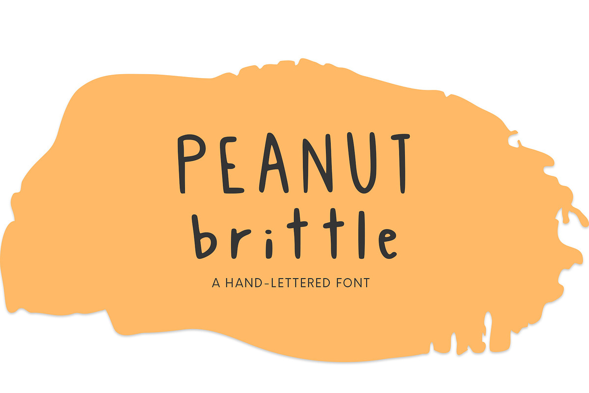 Peanut Brittle, A Hand-Lettered Font, a Sans Serif Font by denofdreamers