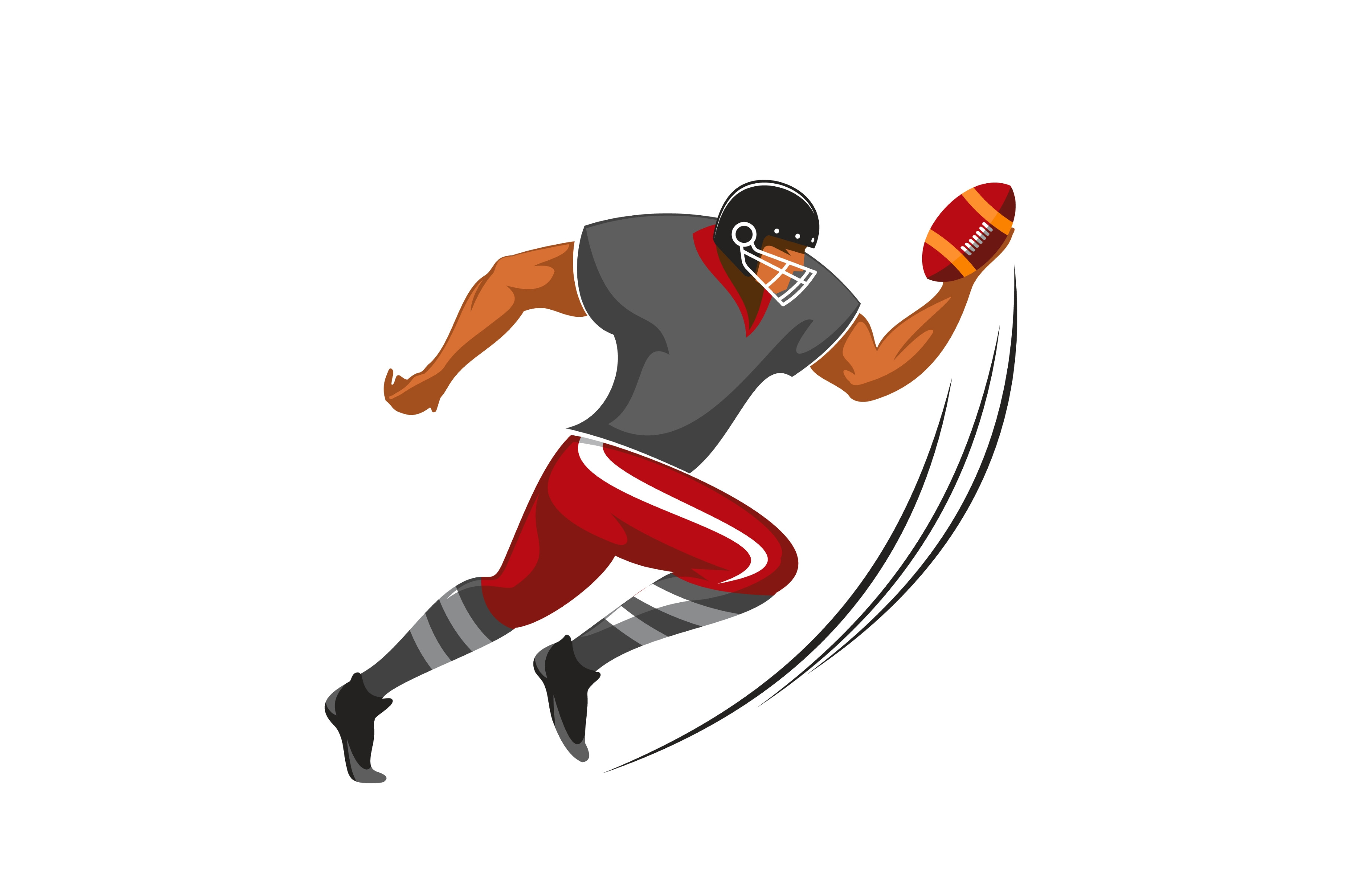 Running back player, a Person Illustration by Vector Tradition