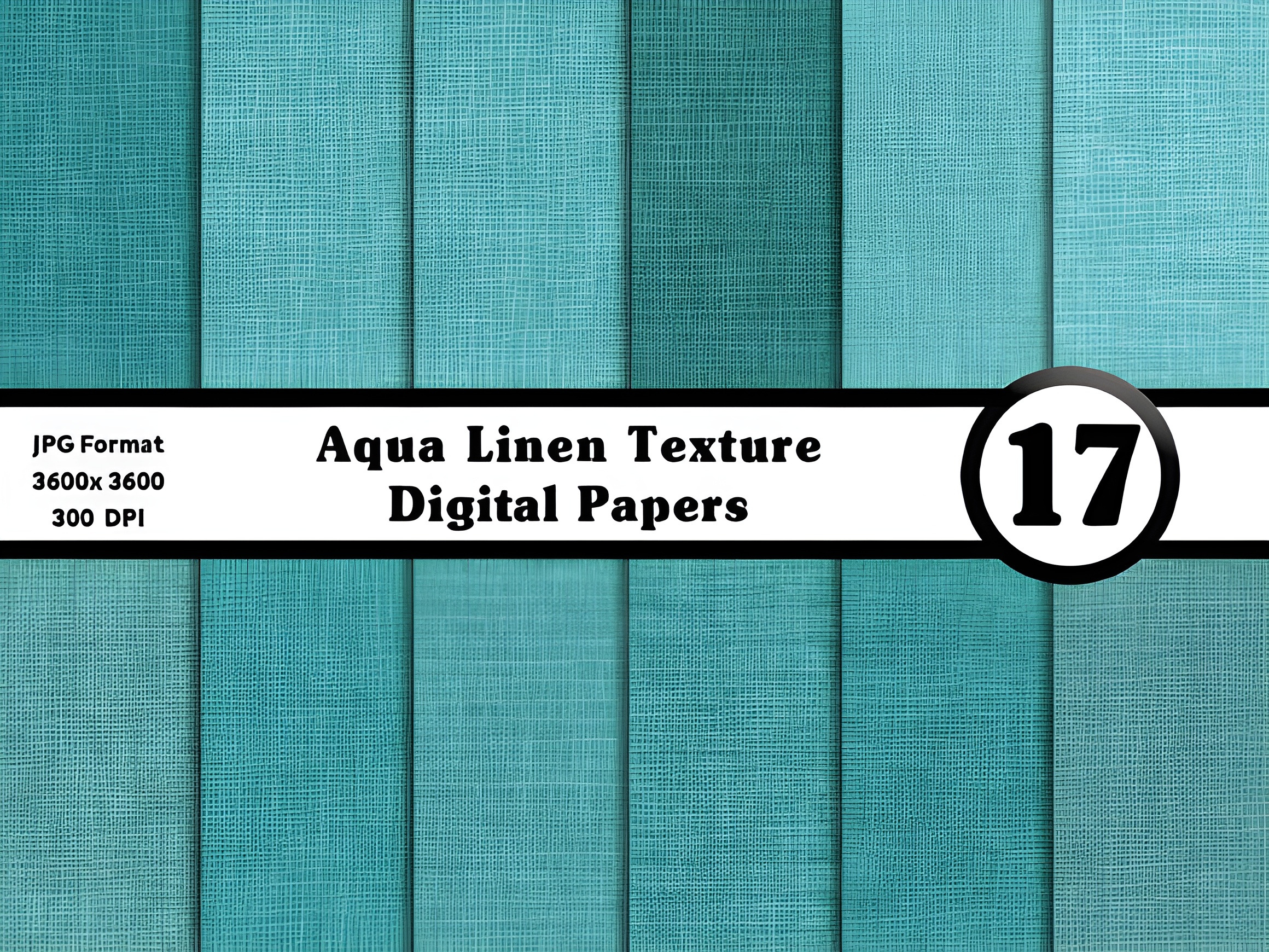 Aqua Linen Textures Digital Papers, a Texture Graphic by Dizzy Art Studio
