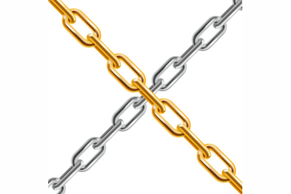 Chain Cross. Vector, a Decorative Illustration by More Shop