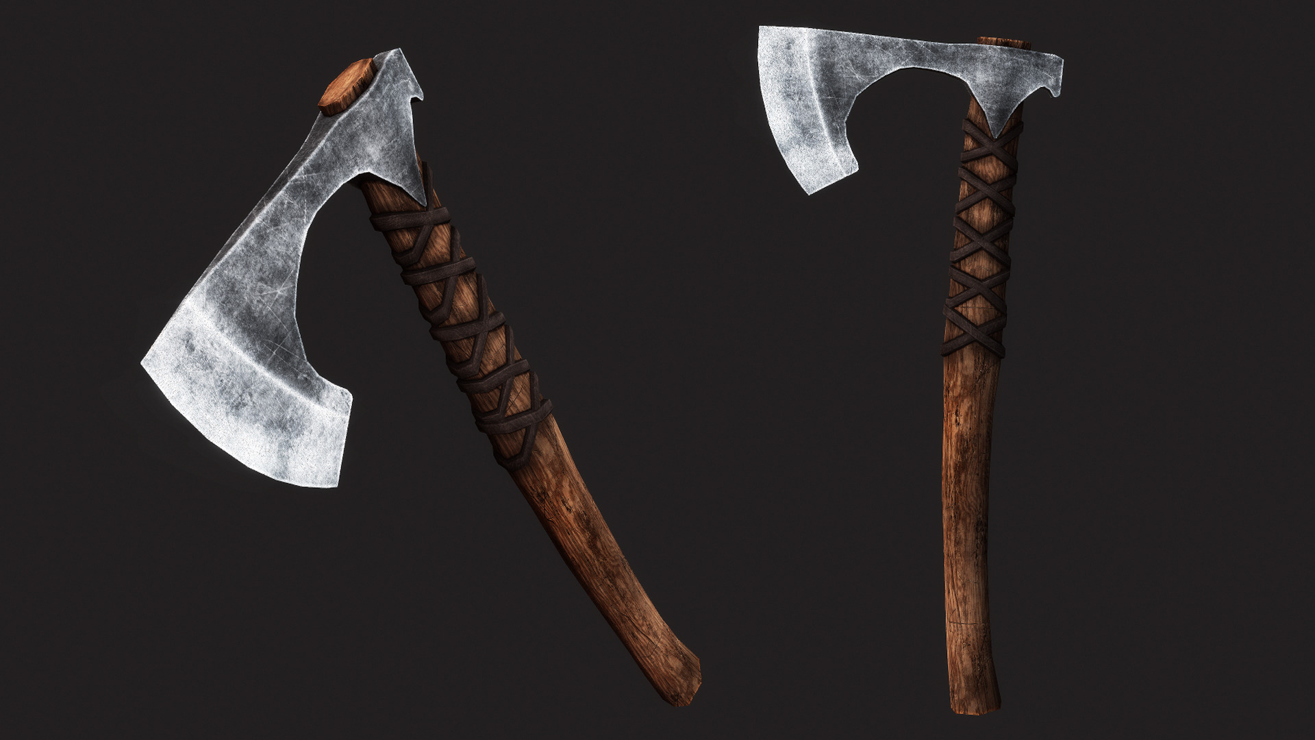 One-handed Viking Battle Axe, an Object 3D Model by GamePoly