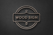 Dark Wood Sign Logo Mockup, a Product Mockup by Design Squad
