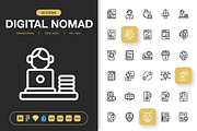 Digital Nomad Icons, an Outline Icon by Spacepixel Creative