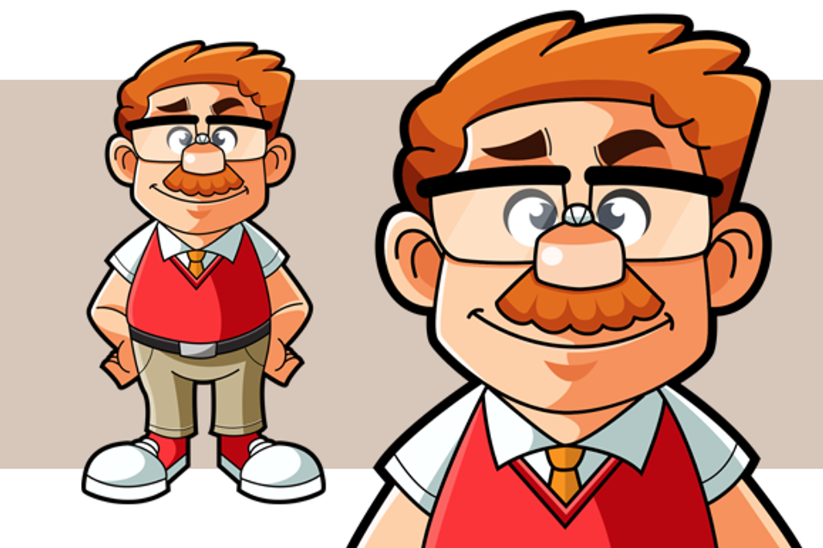 Geek Mascot, a Technology Illustration by Artpon Illustration